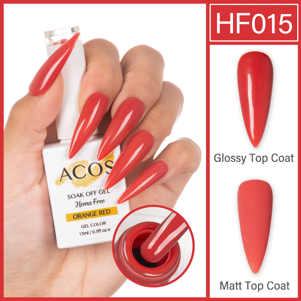 ACOS Hema Free Gel Colour ORANGE RED (015) | Lashmer