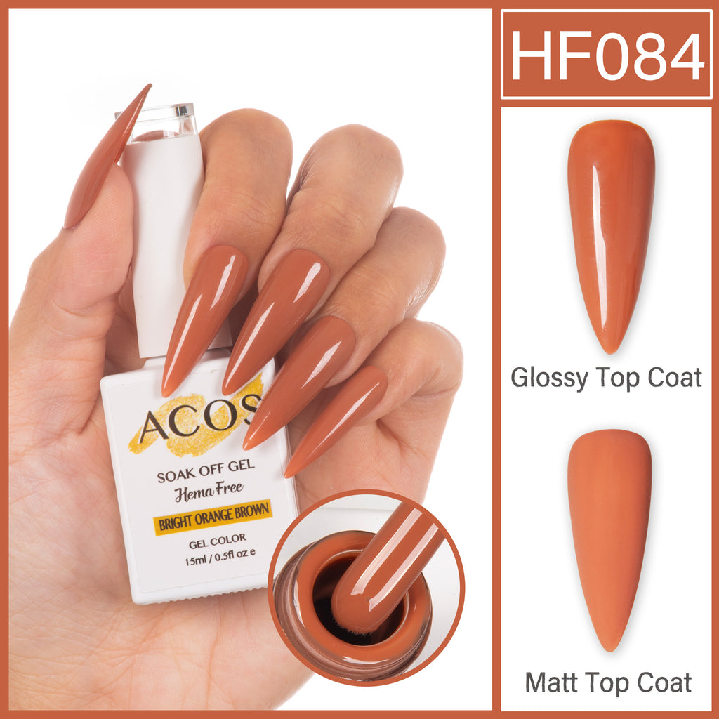 ACOS Hema Free Gel Colour BRIGHT ORANGE BROWN (084) | Lashmer