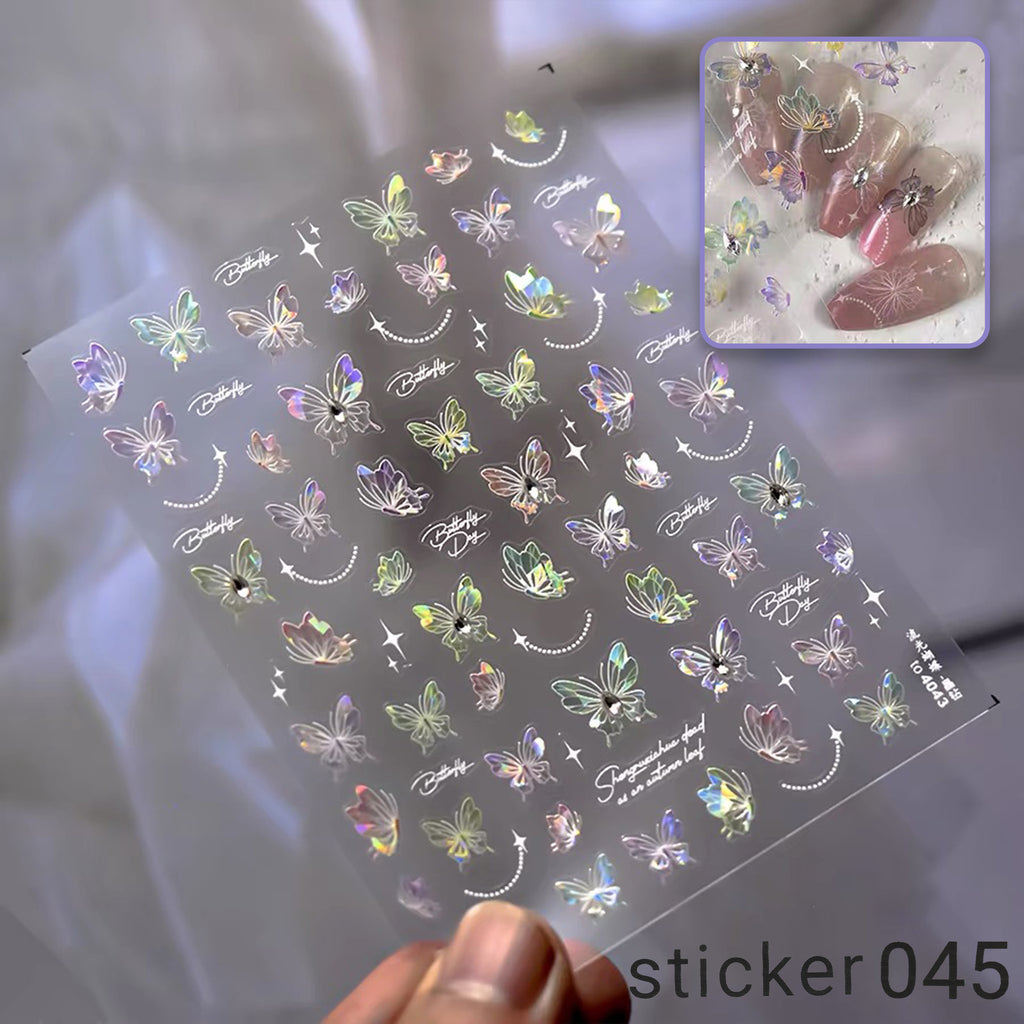 ACOS Nail Art Stickers -- Butterfly #012 | Lashmer