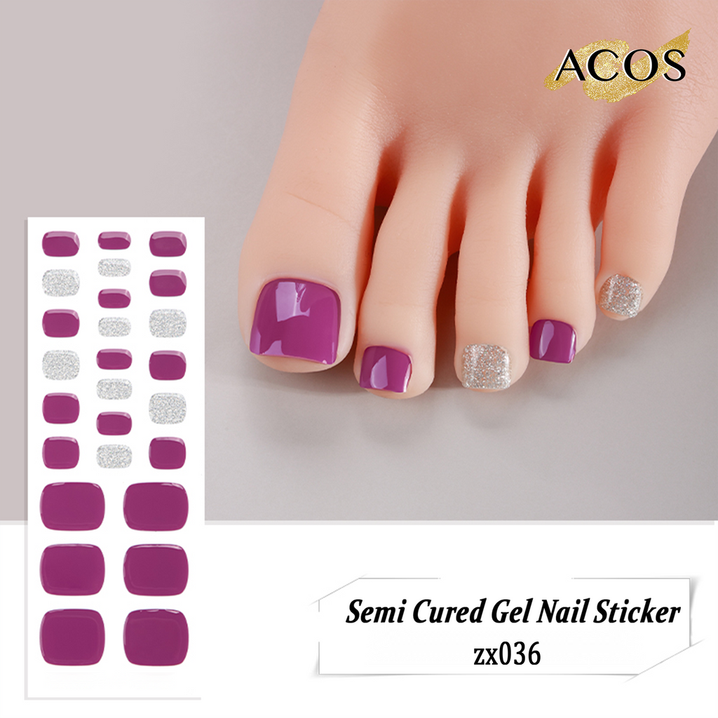 ACOS Semi Cured Gel Sticker for Feet -- Style #035 – Lashmer