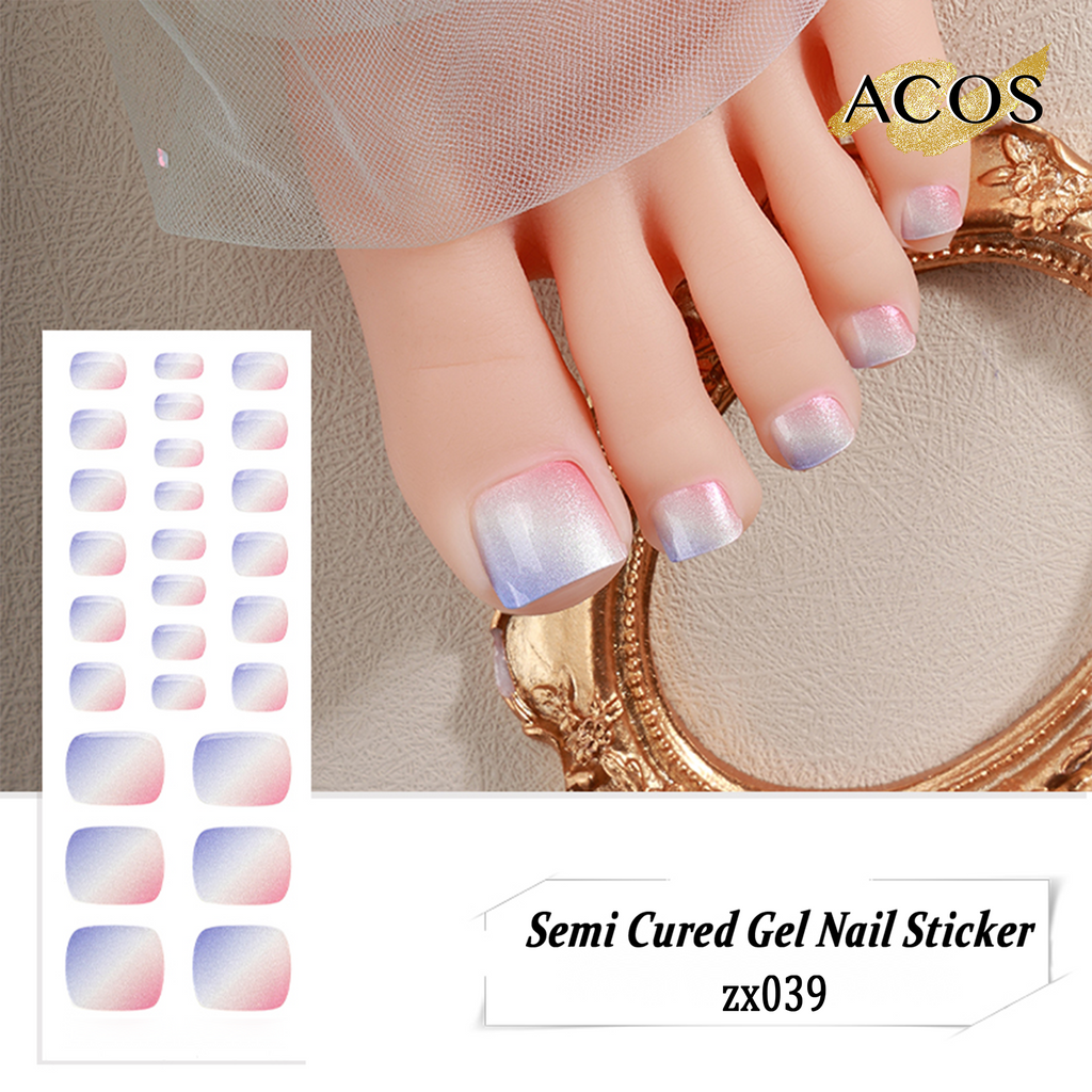 ACOS Semi Cured Gel Sticker for Feet -- Style #039 – Lashmer