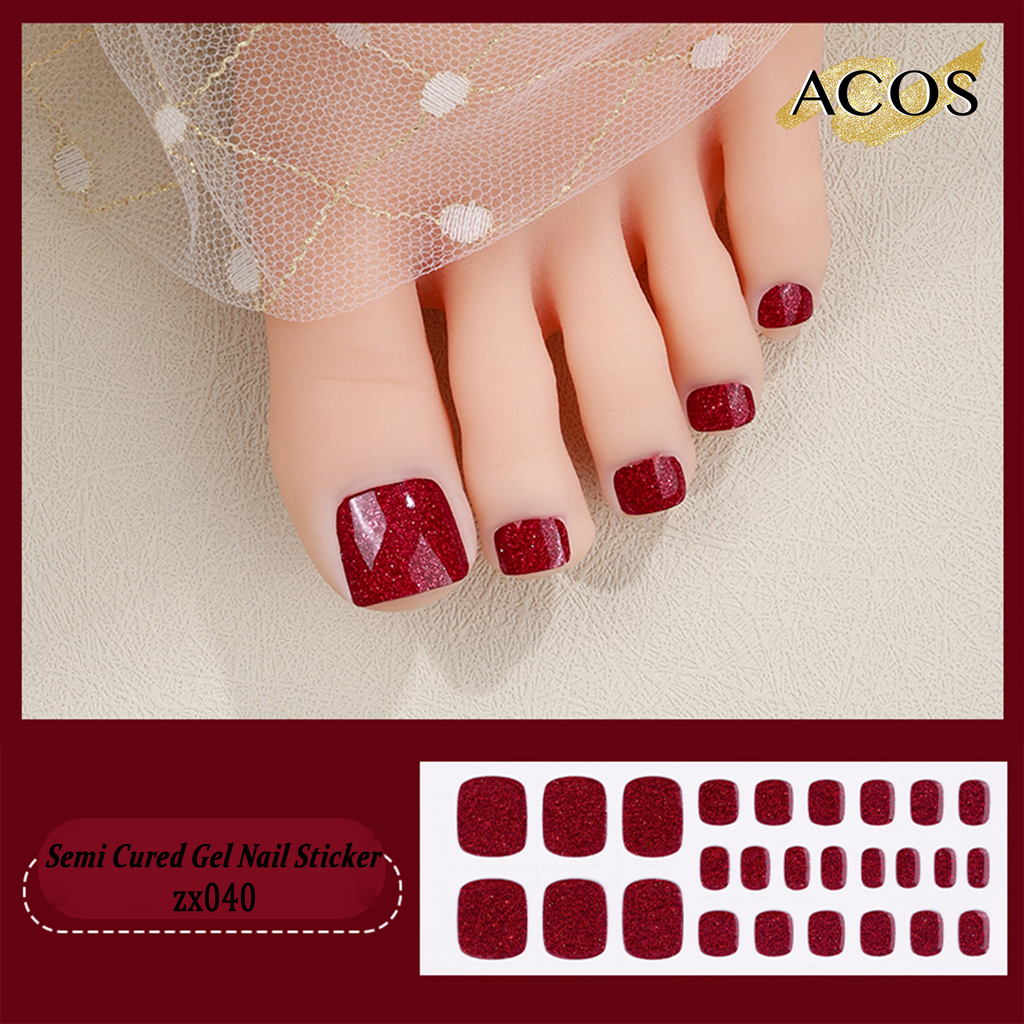 ACOS Semi Cured Gel Sticker for Feet -- Style #040 – Lashmer