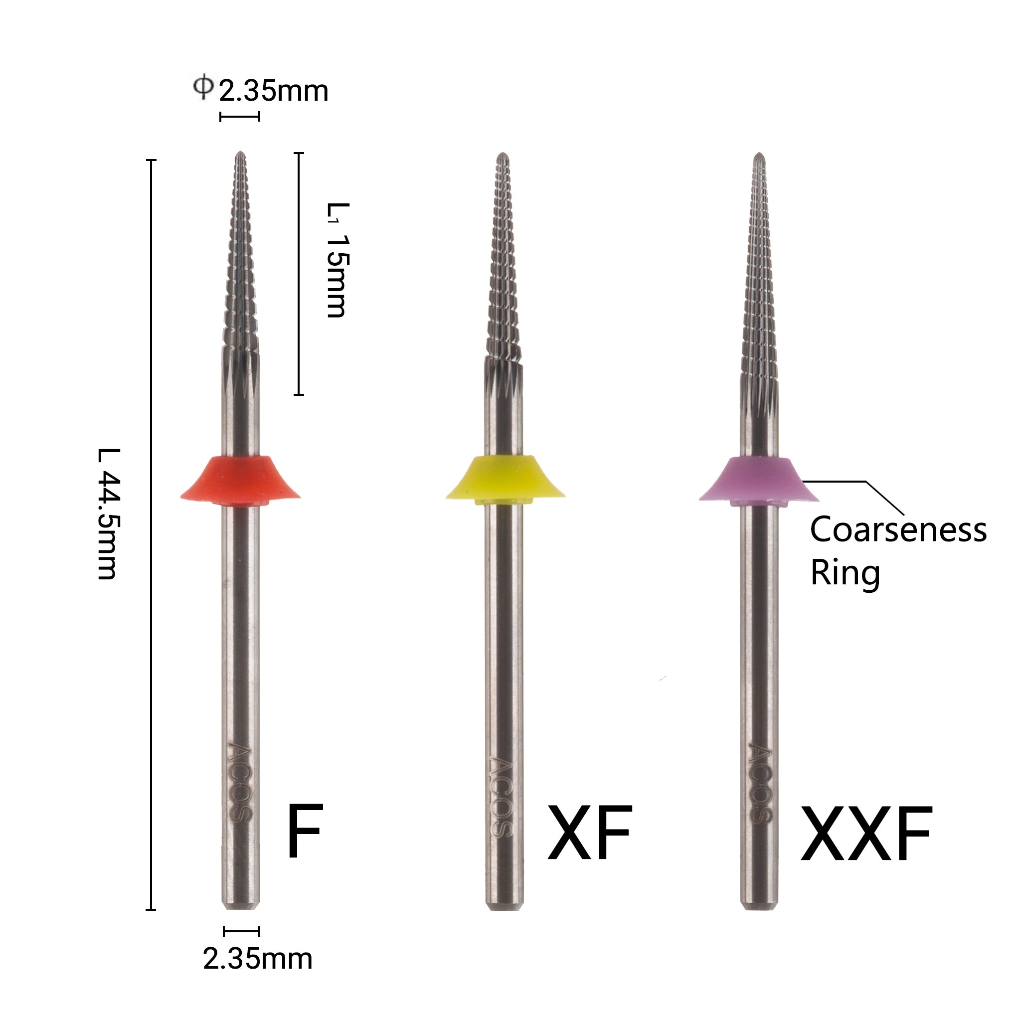 ACOS Sharp Conical Nail Drill Bit (Straight Cut) | Lashmer
