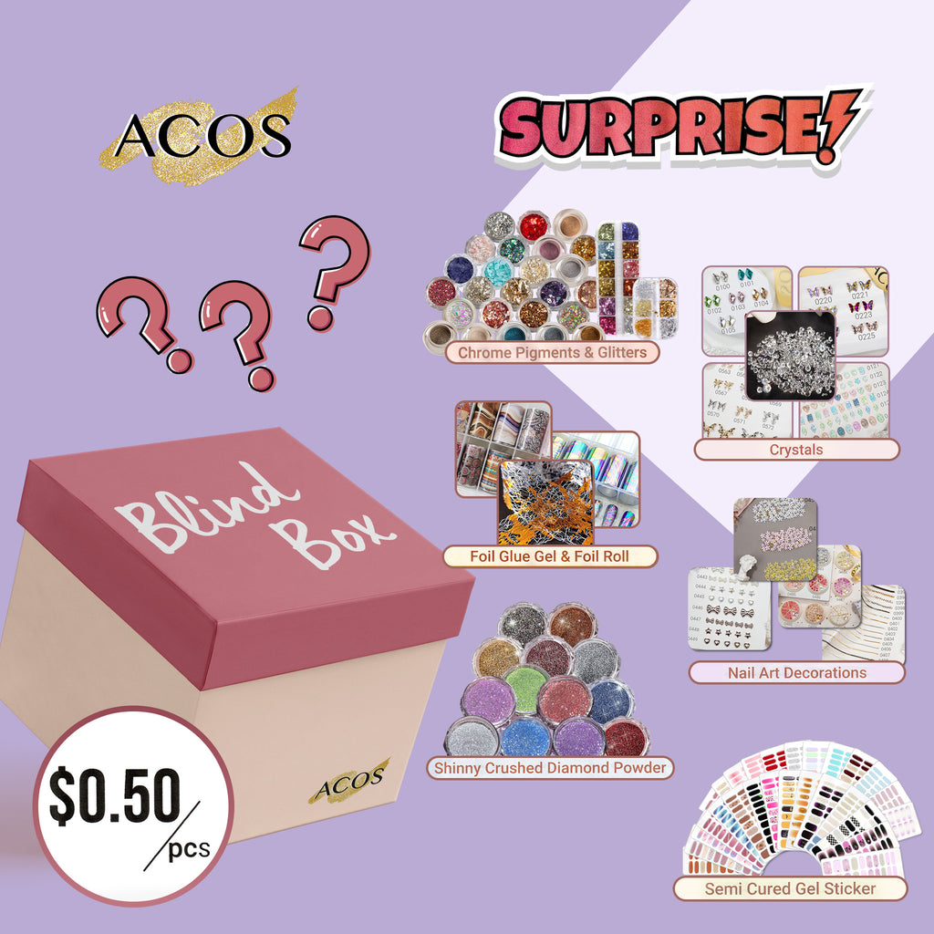 Blind Box (Nail Art Stuff Mixed)--50 PCS | Lashmer
