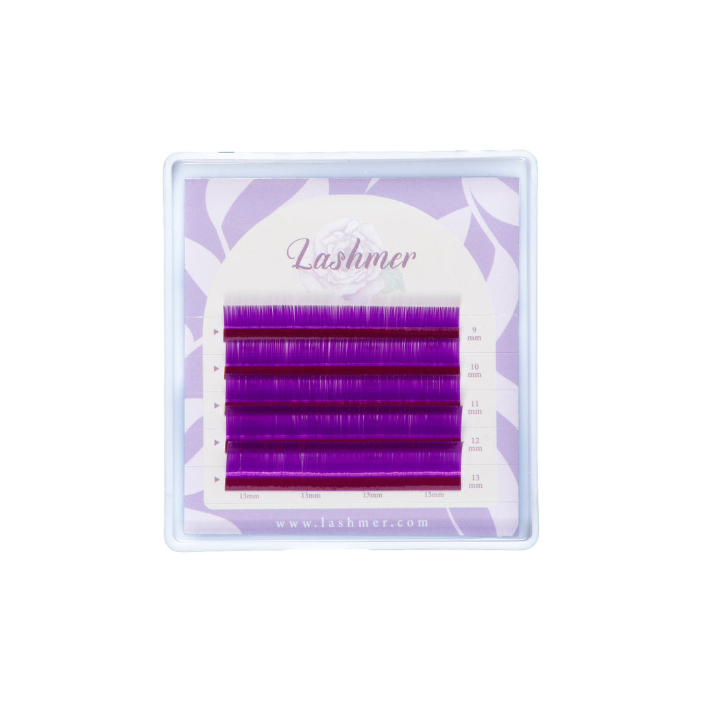 Color Volume lashes Sampler -- VIOLET Colour (5 lines) | Lashmer